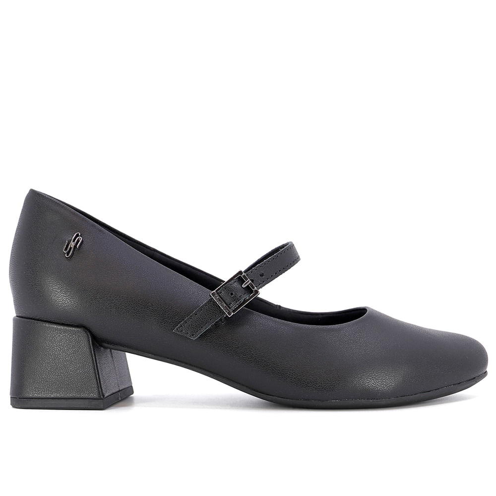 Scarpin Preto Boneca Couro - Loja Online | Usaflex