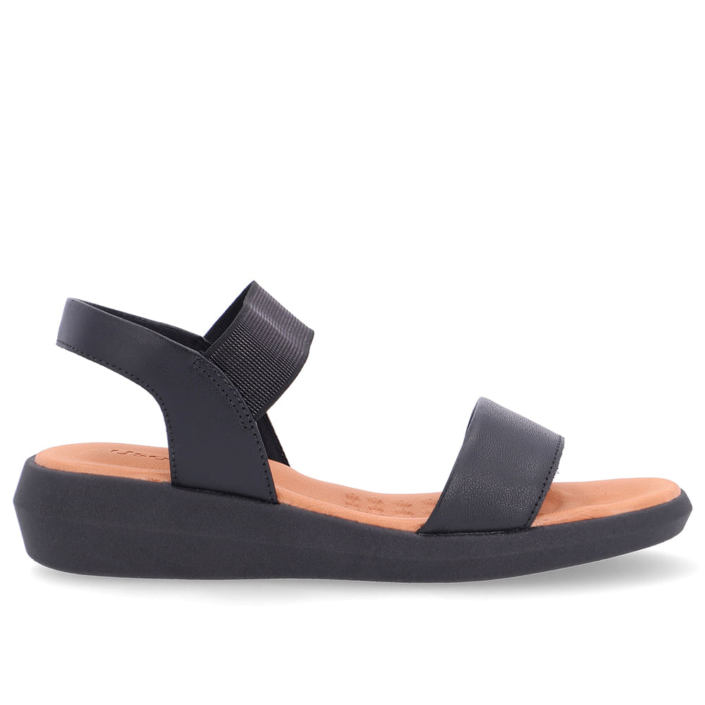 Sandália Salto Plataforma Couro Preto - Loja Online | Usaflex