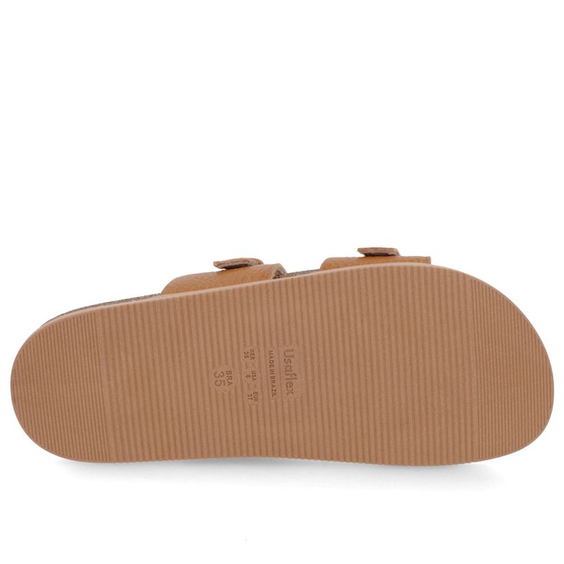 Slide Birken Marrom Couro Enfeite - Loja Online | Usaflex