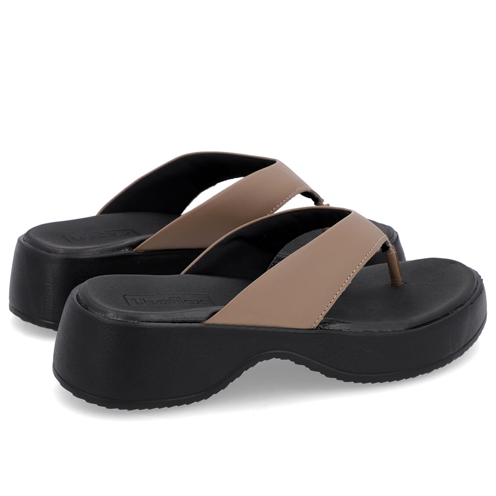 Chinelo Salto Plataforma Couro Marrom - Loja Online | Usaflex - Loja ...